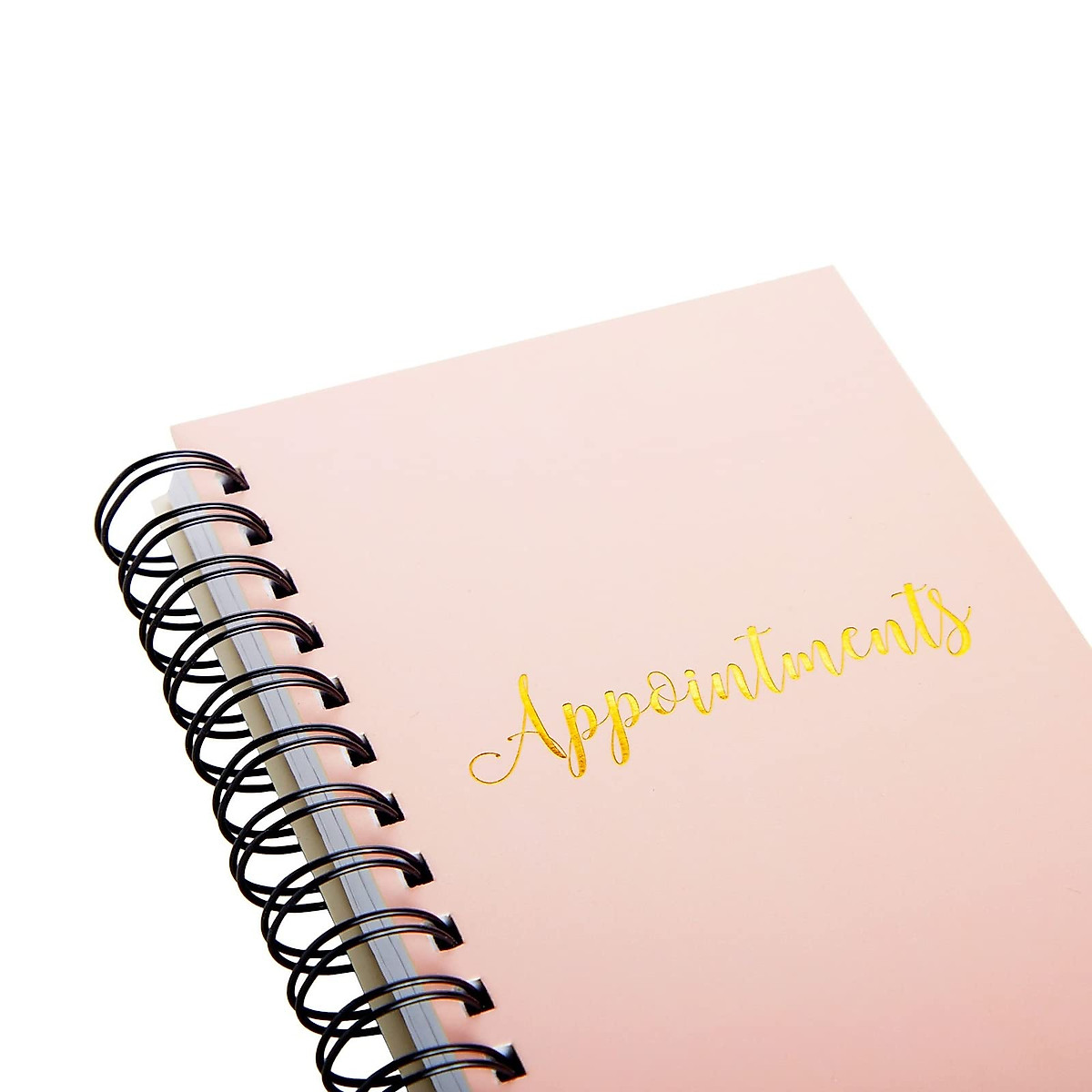 Juvale 200 Page Salon Appointment Book for Hair Stylist, Undated, Daily Planner, Hourly Spiral Book, Marble Design, 2 Columns (14 x 5 In)