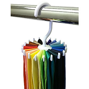 Closet Complete Twirling Tie Rack / Hanger Organizer / Belt Rack, Rotates 360 Degrees, Holds 20 Ties or Belts