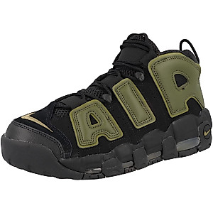 Nike mens Air More Uptempo 96 Basketball Trainers Cj6129 Shoes, Black/Rough Green-pilgrim-blac, 8