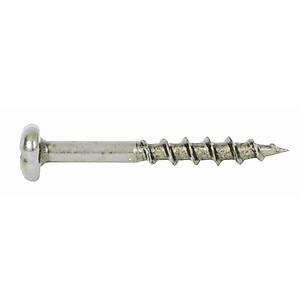 General Tools Phillips Square Drive Pan Head #8497, Self-Tapping Pocket Hole Screws, 1-1/4 Inch, 100-Pack, Coarse Thread