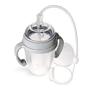 Haakaa Gen.3 Silicone Supplemental Nursing System Baby Nutrition Feeding Bottle Combo -0m+ Baby,Breastfeeding Essential -BPA Free - Grey