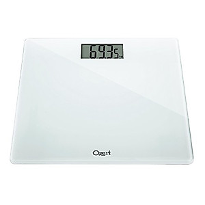 Ozeri Precision Bath Scale (440 lbs / 200 kg) in Tempered Glass, with 50 gram Sensor Technology (0.1 lbs / 0.05 kg) and Infant, Pet & Luggage Tare- White