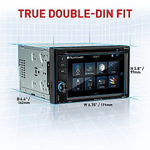 Planet Audio P9628B Car Stereo System - 6.2 Inch Double Din, Touchscreen, Bluetooth Audio and Calling Head Unit, MP3, CD Player, DVD, USB, SD, AUX in, AM/FM Radio Receiver, Hook Up to Amplifier