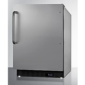 Summit Appliance ALR47BCSS 20" Wide Built-In All-Refrigerator, ADA Compliant, 3.53 cu.ft Capacity, Temperature & Open Door Alarms, Automatic Defrost, Stainless Steel Cabinet, Interior Light