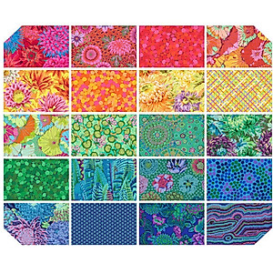 Kaffe Fassett Collective Classics Plus Rainbow Design Roll 40 2.5-inch Strips Jelly Roll FreeSpirit