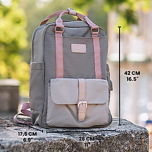 Nordace Eclat Smart Travel Backpack for Men & Women with USB Charging Port, Water Resistant - Light & Durable Laptop Backpack for Everyday, Hiking, Work - 15.6 Inch (Grey)