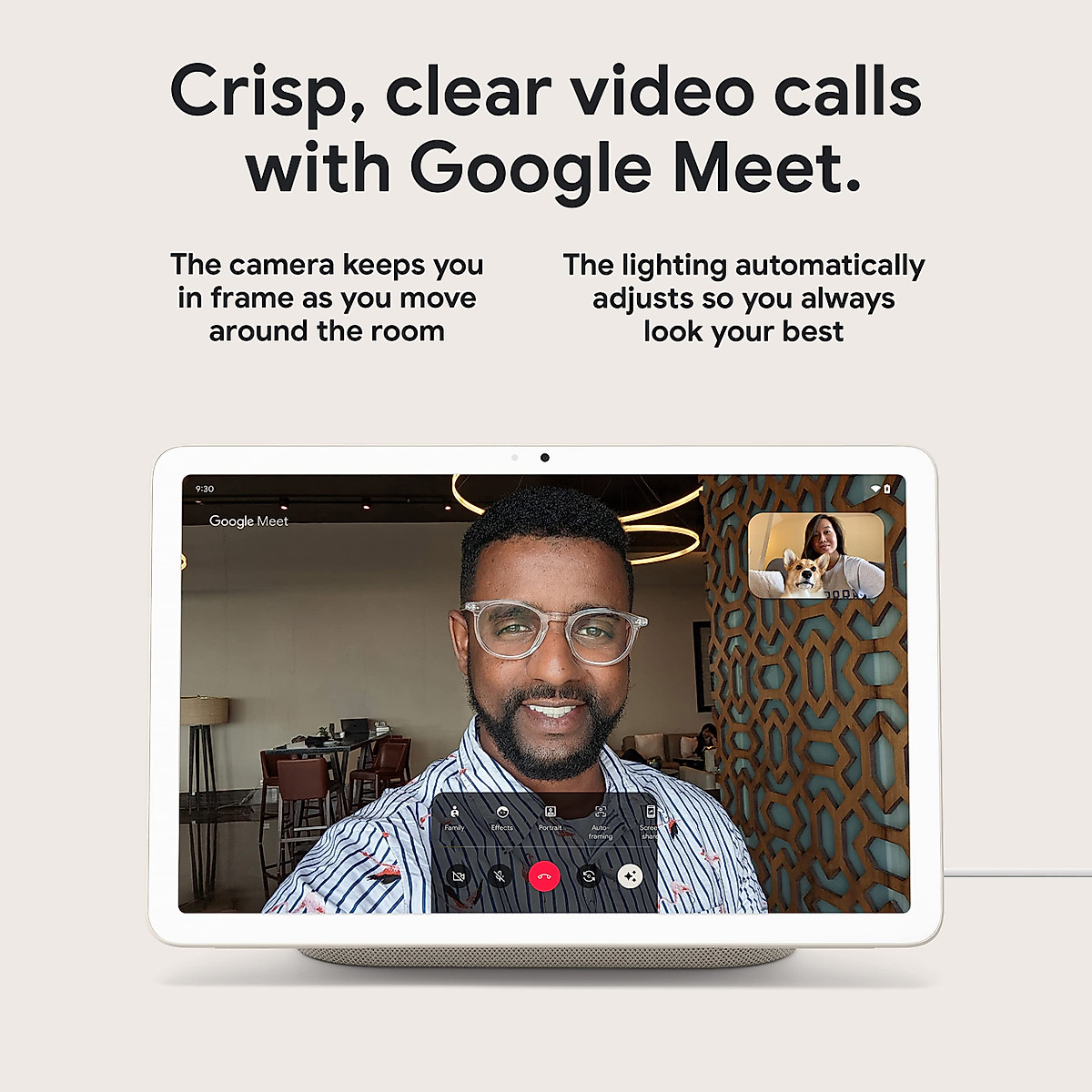 Google Pixel Tablet with Charging Speaker Dock - Android Tablet with 11-Inch Screen, Smart Home Controls, and Long-Lasting Battery - Rose/Porcelain - 128 GB