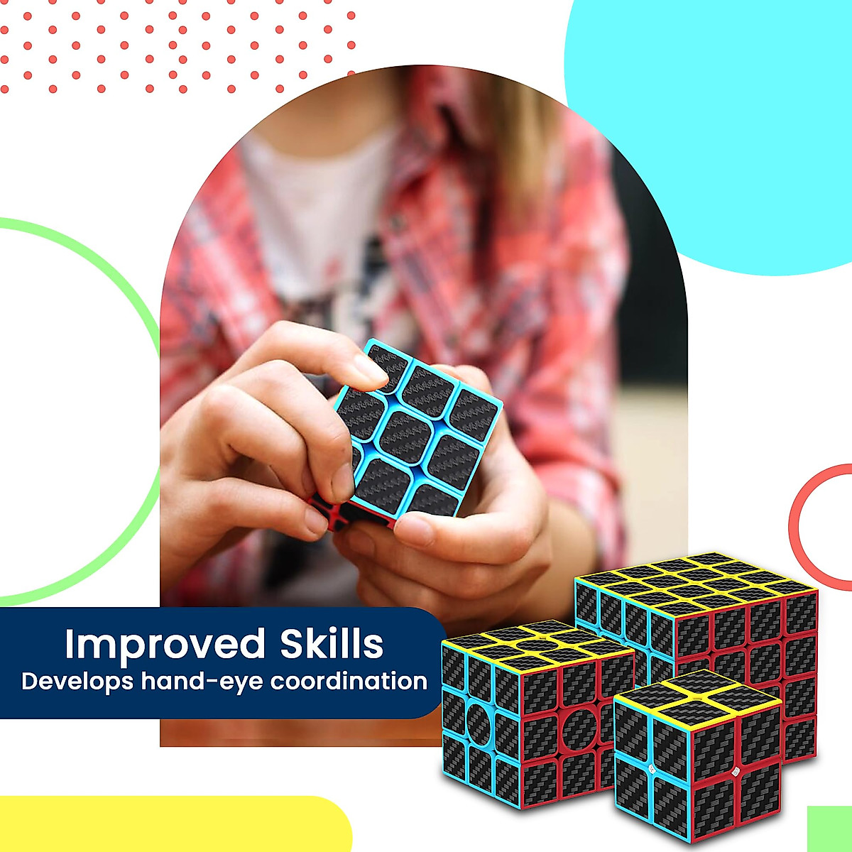 Classic Magic Cube Puzzle 4x4 - Premium Quality Brain Teaser Game for Kids and Adults - Enhance Spatial Awareness - Perfect for Education, Entertainment and Stress Relief…