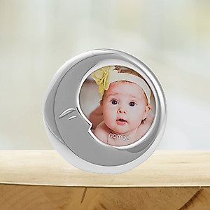 Nambe - Baby Collection - Moon Frame - Measures at 6.25" x 6.25" x .5" - Made with Silver Plate and Glass - Designed by Sean O'Hara