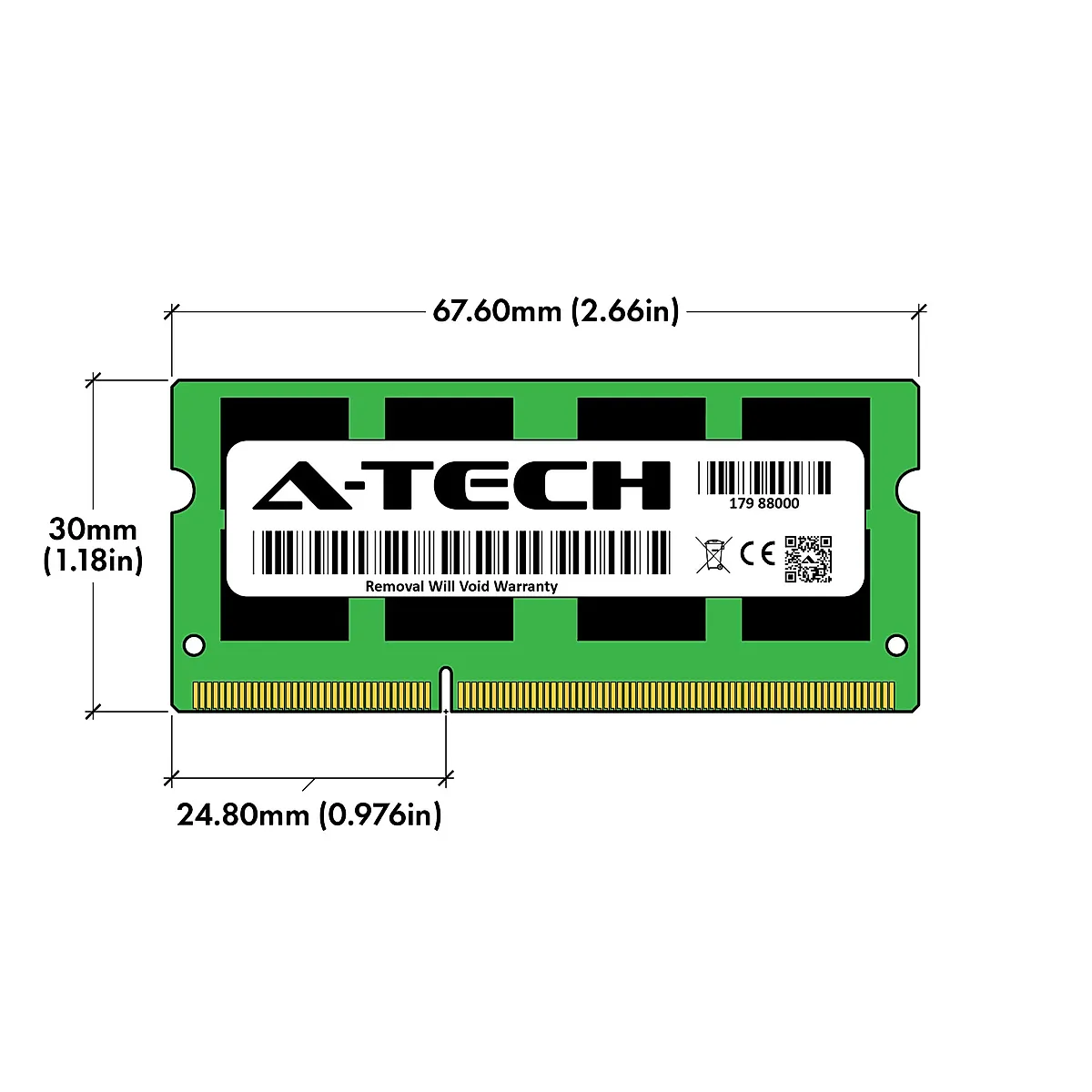 A-Tech 16GB (2x8GB) DDR3 1600MHz SODIMM PC3-12800 2Rx8 1.5V CL11 Non-ECC Unbuffered 204-Pin SO-DIMM Notebook Laptop RAM Memory Upgrade Kit