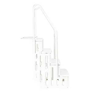 VINGLI Pool Ladder Heavy-Duty 4 Safety Step for Above Ground Pools Stair Entry System with Handrails, 33.5” x 27.2" x 77.9", 400lb, White