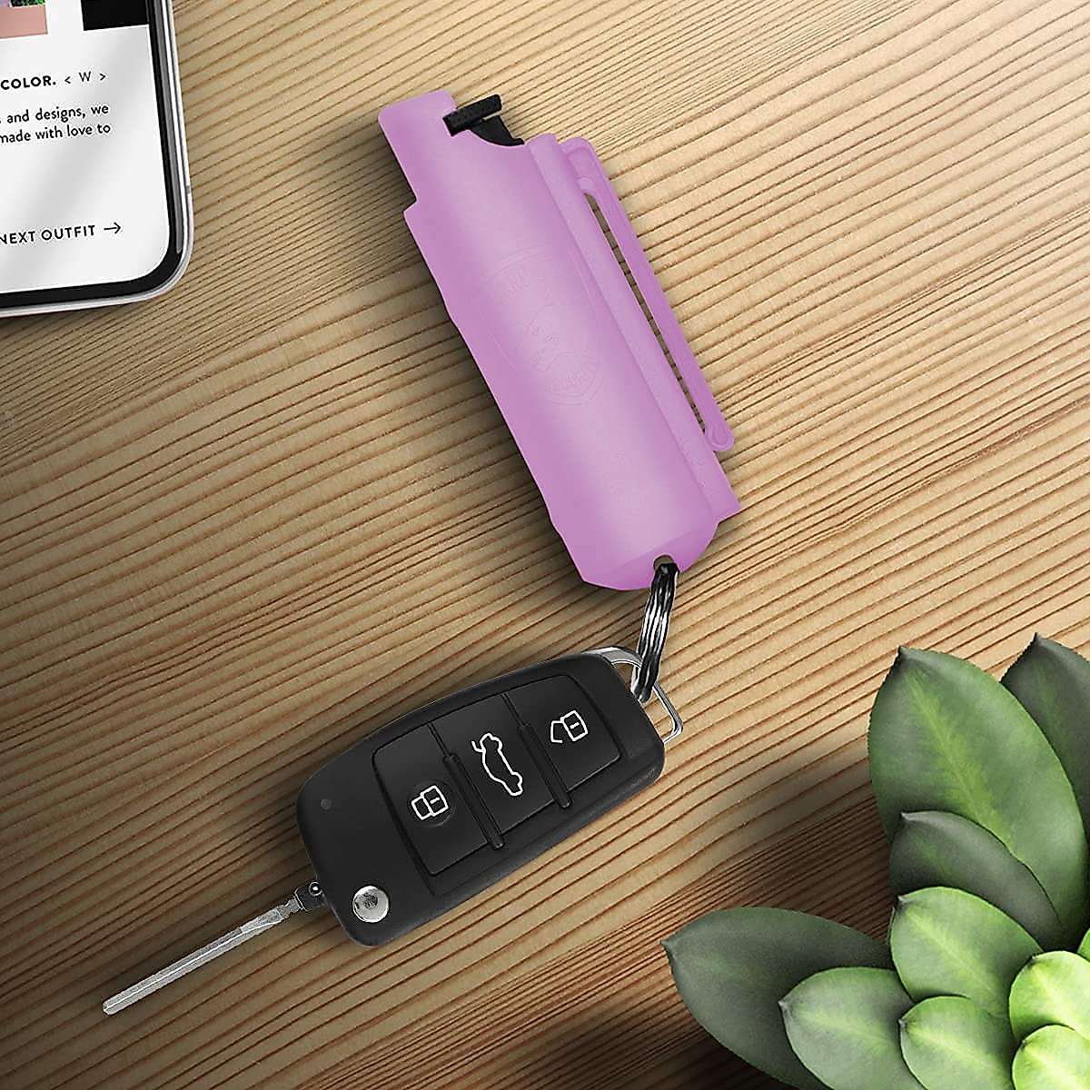 Guard Dog Pepper Spray Stun Gun Combo Pack - Self Defense Keychain Set, Personal Safety Devices for Women, Home Defense & Self Defense Kit - Lilac