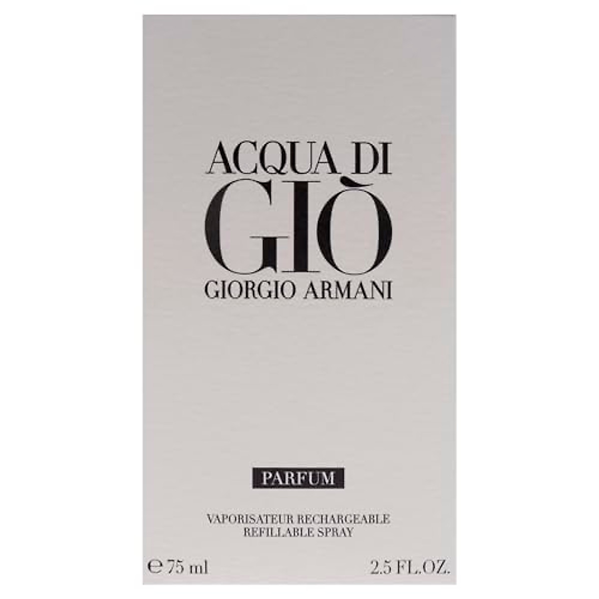 Acqua Di Gio by Giorgio Armani for Men - 2.5 oz Parfum Spray (Refillable)