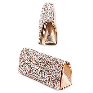 Naimo Bling Shiny Rhinestone Wedding Evening Party Clutch Handbag Purse (Champagne)