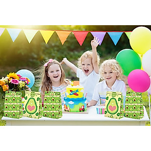 XGELUL Avocado Party Favors Candy Bags with Stickers - Avocado Goodie Gift Treat Bags - Avocado Themed Birthday Party Supplies