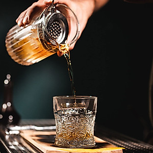 HISTORY COMPANY New Orleans “French Quarter” Old-Fashioned Crystal Cocktail Glass 2-Piece Set (Gift Box Collection)