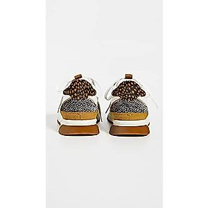 Madewell Kickoff Trainer Sneakers in Leather and Spot Mix Calf Hair Olive Grove Multi Spot Dot 6.5 M