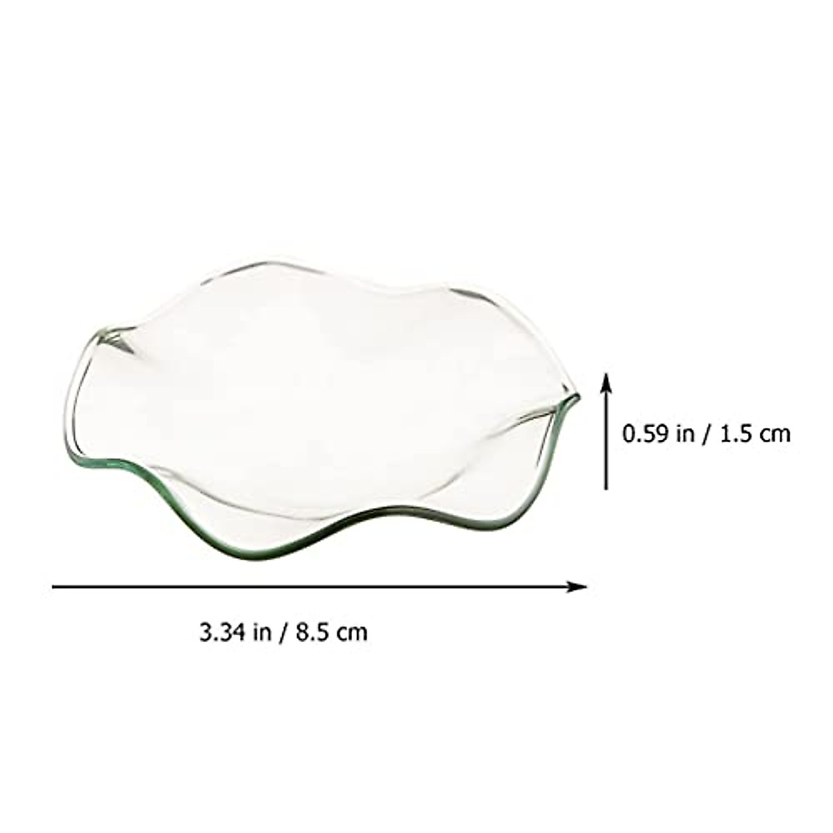 Cabilock 2pcs Wax Warmer Replacement Dish Oil Warmer Dish Flower Shaped Wax Melt Warmer Liners Glass Dish Candle Bowl Plate Oil Tray for Scented Wax Aroma Lamp Electric Lamps