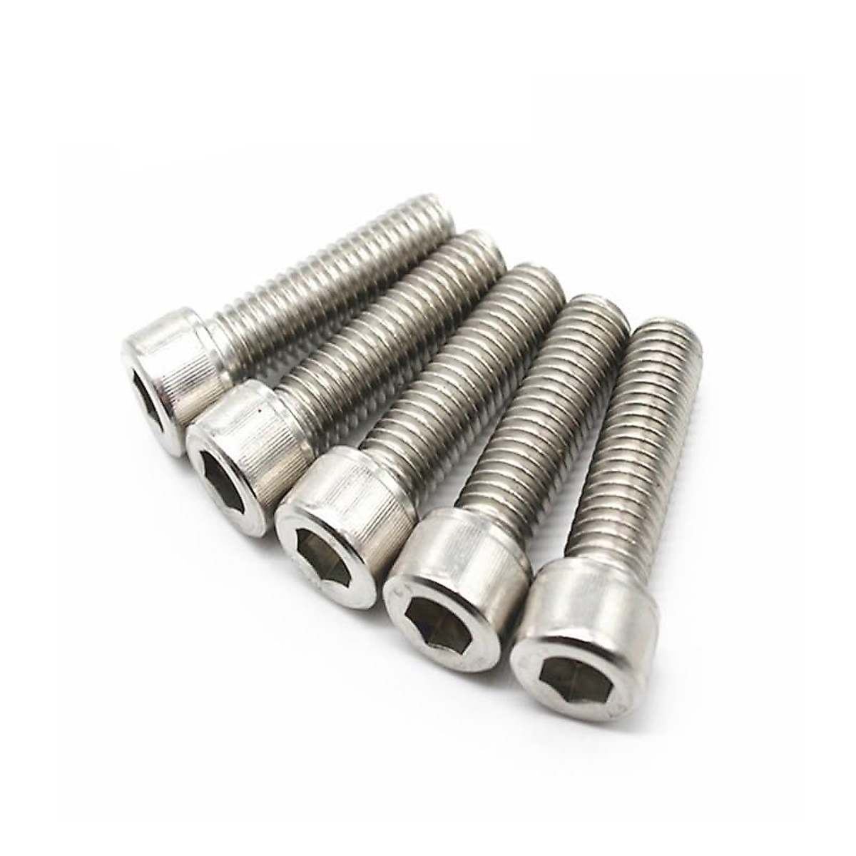 10pcs 304 Stainless Steel Cylindrical Head Hexagon Socket Screws Cup Head Hexagon Socket Screws Bolts Hexagon Socket Screws (Size : M5*12)