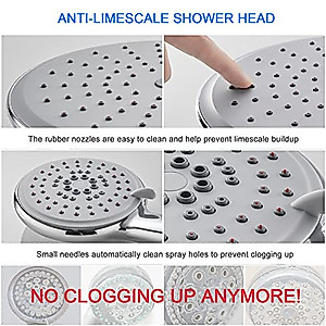 ROVOGO 304 Stainless Steel Shower Panels System with 8-inch Rainfall Shower, 6 Body Jets and 5-Setting Handheld Shower Wand, Shower Tower with Adjustable Head, Stainless Steel Brushed