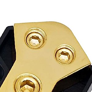 KEDAKEJI 1PACK 0/2/4 Gauge in 4/8 Gauge Out 2 Way Amp Copper Power Distribution Block for Car Audio Splitter