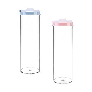 UPKOCH 2pcs Canister Home with Food Noodle and Creative Round for Cereal Kitchen Color Lids Nuts Noodles Dry Containers Canisters Spices Large Assorted Circular Organizer Organization