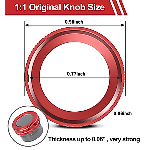 Sinvanho Interior Accessories for Toyota Tacoma 2023 2022 2021 2020 with 8" or 7" Touchscreens, Decorated A/C Vent Trim Rings Button Knob Covers for Air Conditioner Radio Switch (Button KNOB)