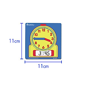 Learning Resources Write and Wipe Student Clocks, Help Kids Practice Time, Clocks for Kids, Write and Wipe Clocks, Homeschool, Classroom, Set of 10