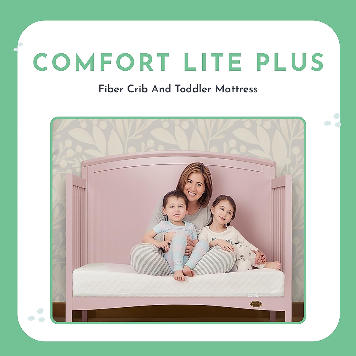 Evolur Comfort Lite Plus Fiber Crib & Toddler Mattress, Greenguard Gold Certified