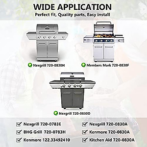 Criditpid Replacement Parts for Nexgrill 720-0830H 720-0830D, Members Mark 720-0830F, BHG 720-0783H Grill, Heat Plate Shields Grill Burners Igniter for Nexgrill 4 Burner 720-0830H Home Depot