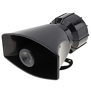 DriSentri 12V Car Horn Siren Sound 5 Tone Alarm Electric Horn 100W PA Speaker System Megaphone Loud for Car Train Boat Ship