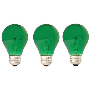 GE Lighting 25-Watt GREEN Party Light A19 Bulb Type (3-Pack)