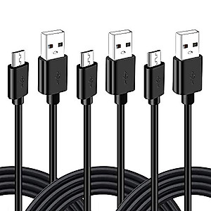 3Pack 10FT PS4 Charger Cord for Xbox One Controller,PS4 Charging Cable,Micro USB Cable for Xbox One S/X Slim Elite Controller,Playstation 4 Games,Dualshock 4 Controller Data Sync Cord