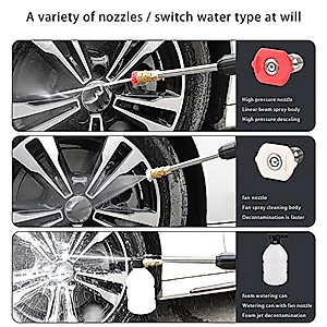 21V Cordless Pressure Washer Pump with Accessories Portable Electric Portable Power Washer for Cars Gardens Terraces Windows Cleaning Works