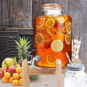 Drink Dispenser Stand, Beverage Dispenser Stand Fits 5-10 Inches Diameter of Glass Jar Water Jug and Containers Drink Stand Water Jug Stand Water Bottle Stand Beverage Dispenser Holder(2 Pieces)