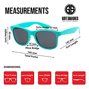 Got Shades Wholesale Bulk Unisex 80's Retro 100% UV Sunglasses for Adults - 10 Pack - w/Flex Hinges