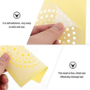 50pcs Cover Stopper Drain One-Off Shower Kitchen Sticker Bathtub Tub Bathroom Stoppers Toilet Home Woven Laundry Paper Hole Floor Catchers Bath Filter Sink Anti-Blocking White (Color : Whitex2pcs, S