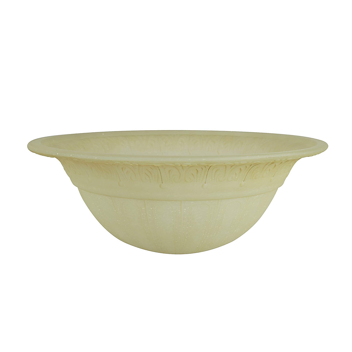 Aspen Creative Amber 23095-01A Transitional Style Replacement Torchiere Glass Shade, 6" Height x 15-3/4" Diameter