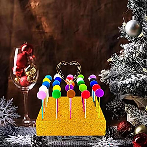 RomanticBaking 1 Pack 10Inch Foam Cake Pop Stand Display Cakesicle Stand Push Cake Pop Stand Foam Cake Dummies Dessert Table Party Decorations