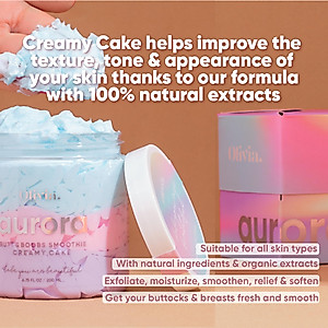 Olivia Beauty Butt Acne Cream | Body Butter Unicorn | Brightens Skin, Evens Tone | Natural Ingredients: Mango Butter, Cocoa, Coconut Oil | Hydrates & Smooths | Paraben-Free | 8 oz