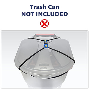 (2 Pack) Doggy Dare Trash Can Lock - Medium - Fits 30-40 Gallon Trash Cans - Perfect for Dogs, Raccoons, Opossums - Bungee Cord Design Makes Install Simple (Trash Can NOT Included)