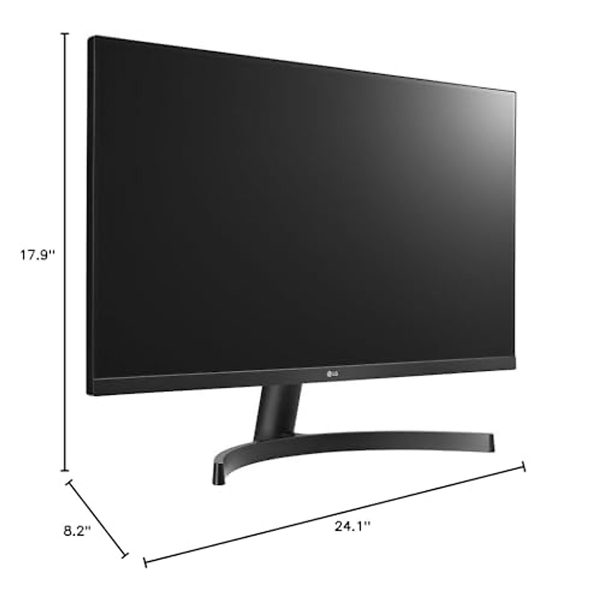LG 24MK600M-B 24'' Full HD (1920 x 1080) IPS Display with 3-Side Virtually Borderless Design and Radeon FreeSync Technology and Dual HDMI, Black