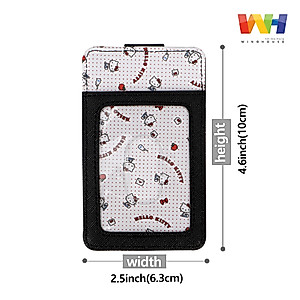 WINGHOUSE Hello Cat Kawaii Kitty RFID Safe Blocking Women's Slim Minimalist Card Holder Wallet Travel Gifts Essentials