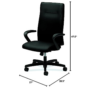 HON Ignition Center-Tilt Executive High-Back Chair, Black