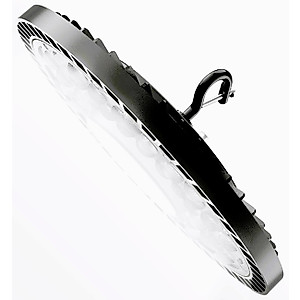 POLARPRA LED High Bay Light 200W, 30KLM 6500K UFO High Bay LED Shop Light with 6ft US Plug Cable, IP65 120VAC Commercial Bay Lighting Fixture for Warehouse Workshop Factory Gym Garage Barn