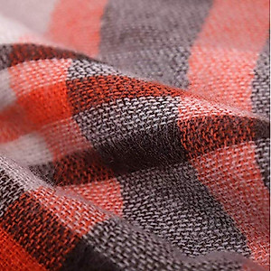 vxsvxm Shawl Tartan Women's Plaid Scarf Winter Oversized Scarves Wrap Blanket Scarf Warm Tassels Pashmina Poncho Scarf