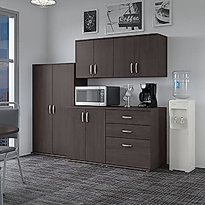 Bush Business Furniture Universal 5 Piece Modular Storage Set with Floor and Wall Cabinets, Storm Gray