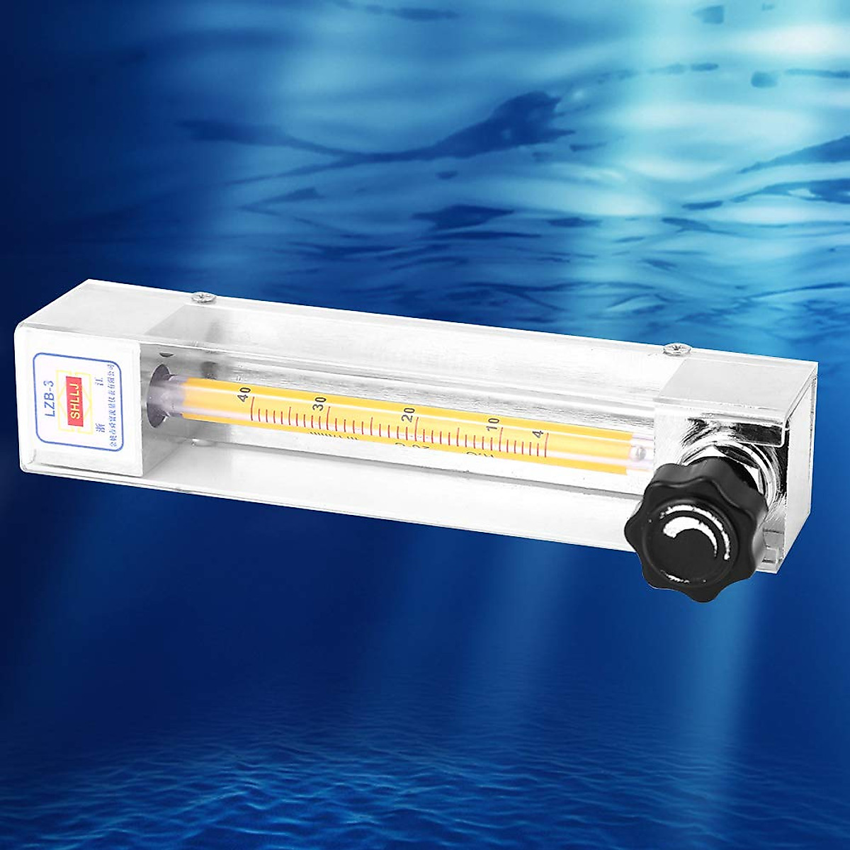 LZB-3 Glass Tube Meter Liquid Water Flowmeter Water Meter for & Liquid Metal Barbed Connector Tool Flowmeter Instrument (10-100mL/min),Other Valve Accessories