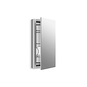 Kohler Verdera 15 in. W x 30 in. H Aluminum medicine cabinet with adjustable flip-out flat mirror