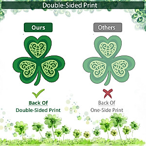 St Patricks Day Window Clings, Double-Side Quality Printed Shamrock Decorations for St Patrick's Day, Lucky Irish Decals Party Ornaments…